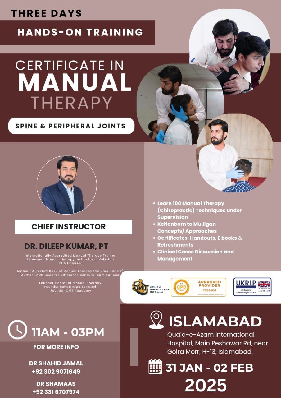 Manual Therapy Trainings for Physios – CMTPAK
